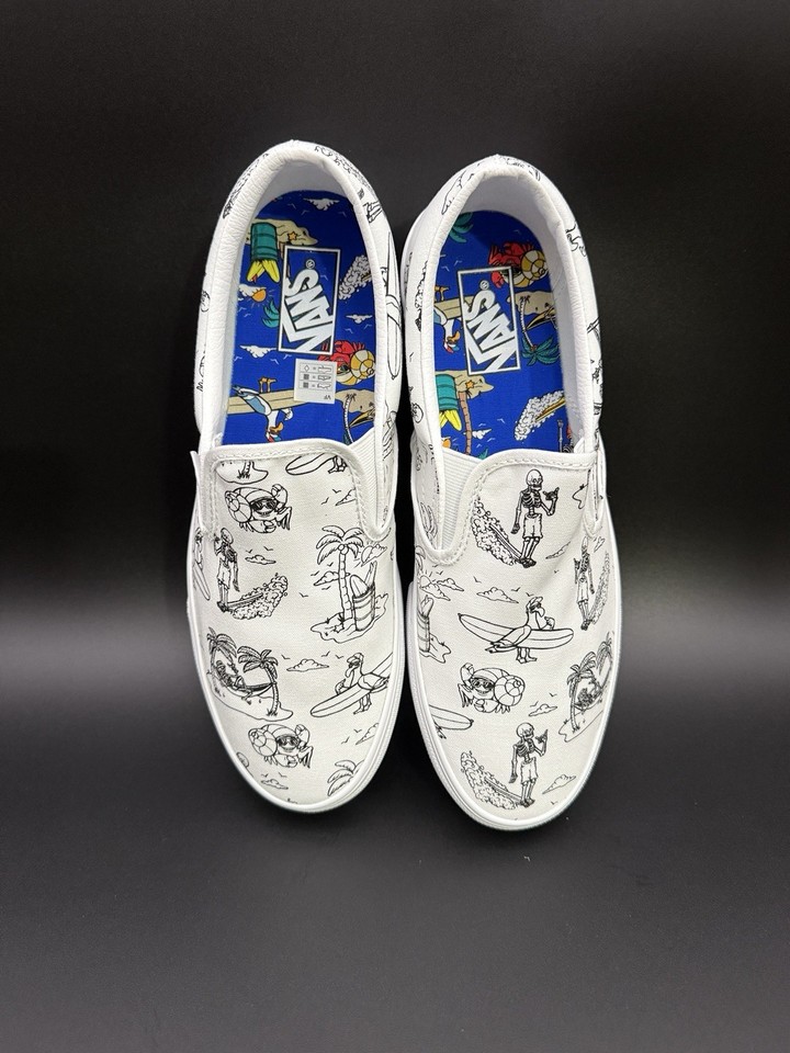 Vans Classic Slip-On Low Tide True White / True Mens Shoes VN0A5JLXBPD ...