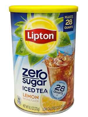 Lipton Zero Sugar Lemon Iced Tea Mix 8.1 oz | eBay