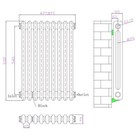 Traditional Colosseum Horizontal Double Bar Column Radiator 600x425mm ...