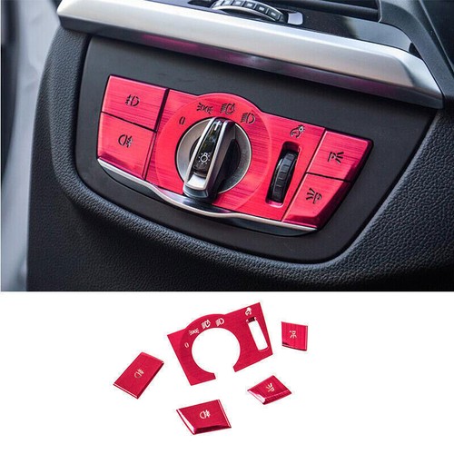 For BMW X3 G01 X4 2018-2021 Red Aluminum Headlight Switch Control ...