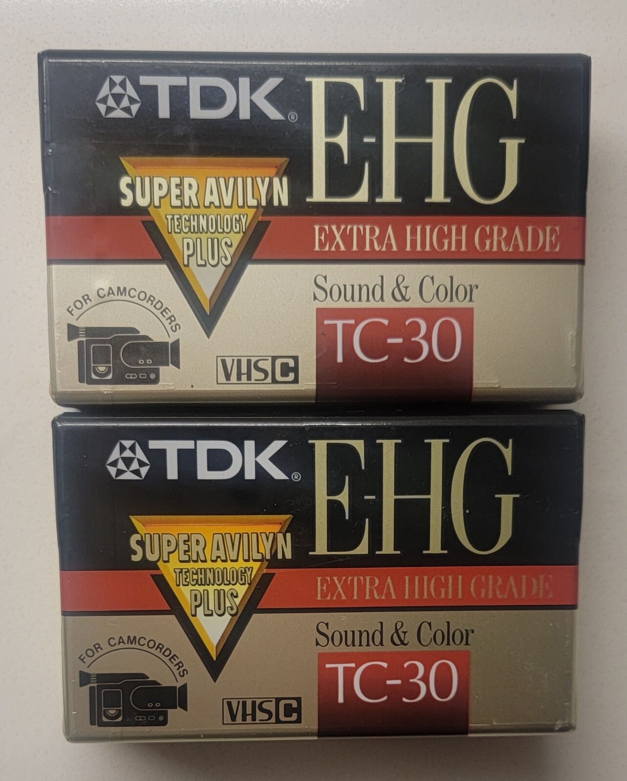 Set Of 2 TDK E HG TC-30 VHS C Camcorder Tape EHG Extra High Grade ...