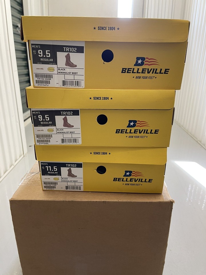 Belleville Tactical Research Minimalist Boot TR102, Black, Men's 10,11. ...