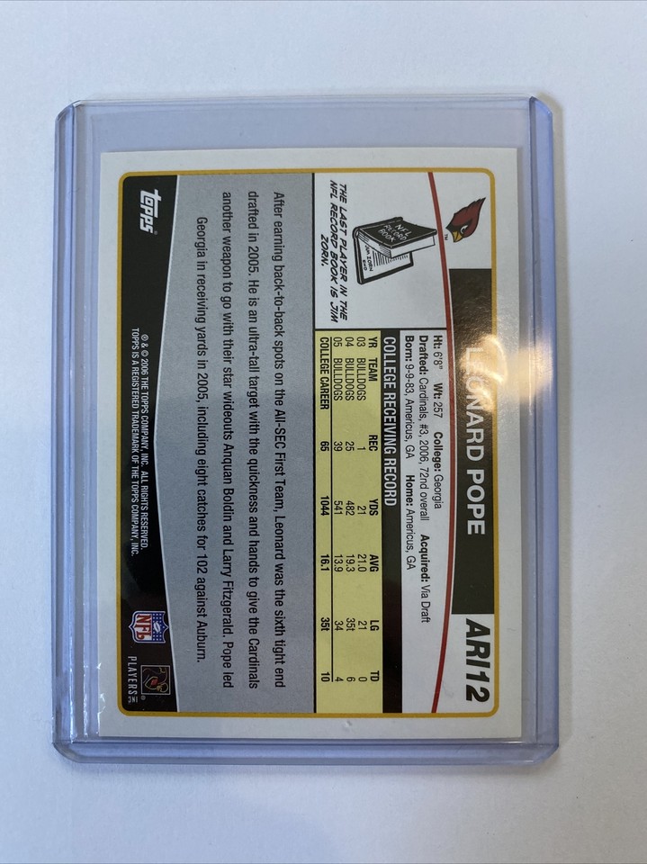 2006 Topps Leonard Pope Rookie Card RC | eBay