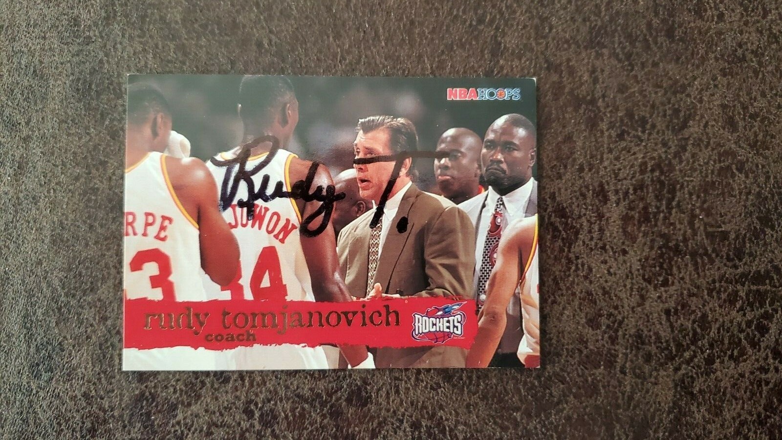 1995-96 Hoops Rudy Tomjanovich #179 - Houston Rockets - AUTOGRAPHED | eBay