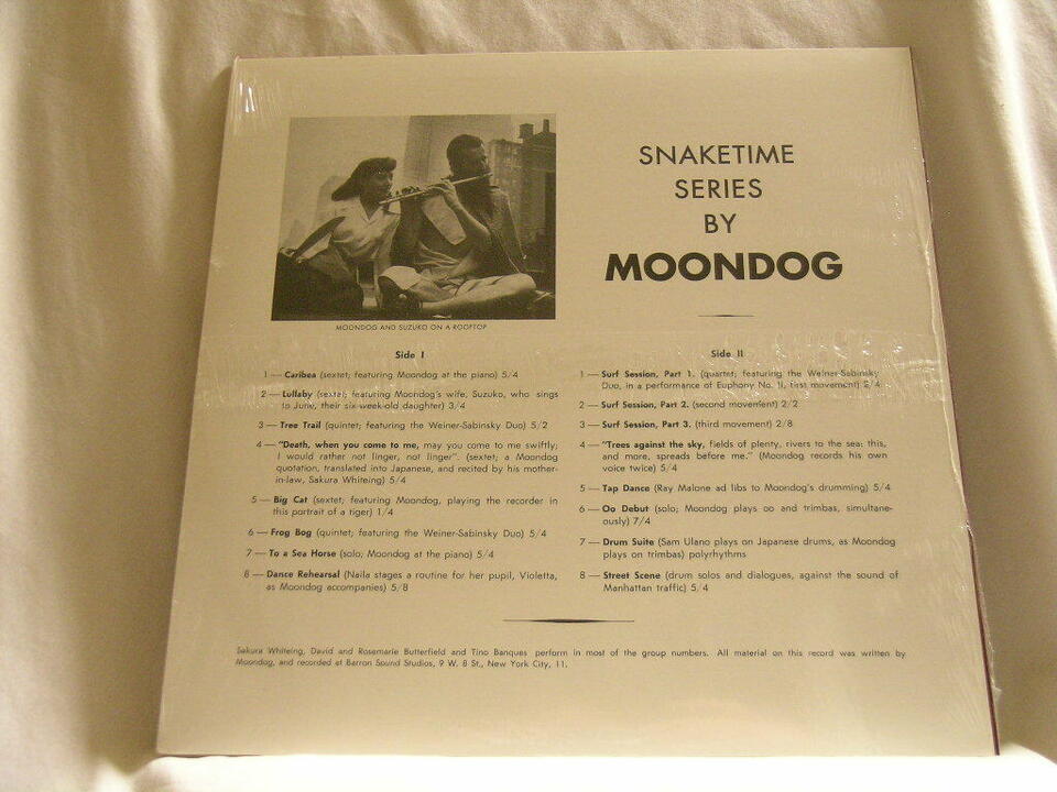 MOONDOG Snaketime Series Sam Ulano Ray Malone Weiner-Sabinsky Duo ...