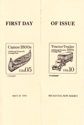 USPS 1st Day Ceremony Program #2453/57 C1b Canoe TractorTrailer NOJEX ...