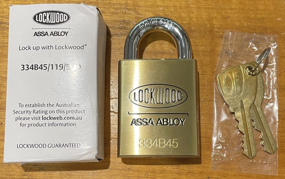 Lockwood 334B45 Padlock - NEW - Two Original Keys - 334B45/119/5KD | eBay
