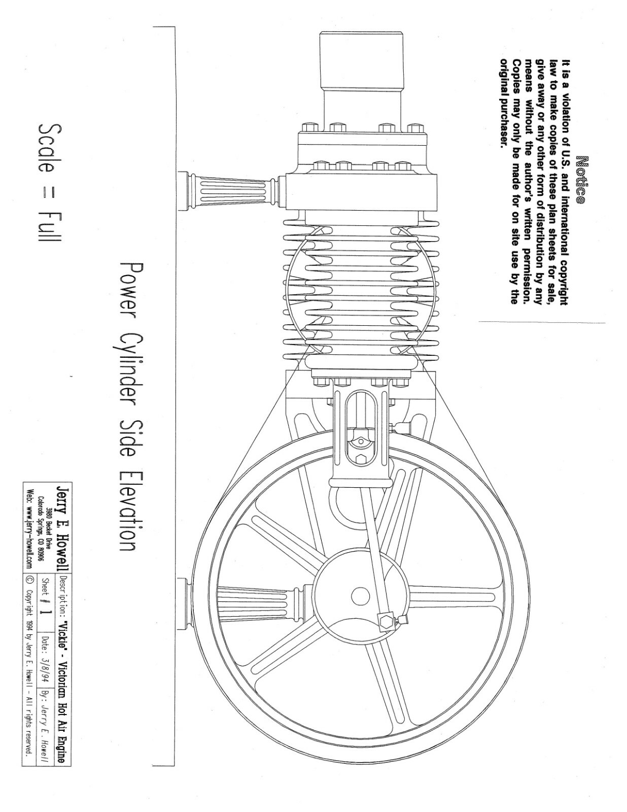 Vickie Victorian Stirling Cycle Engine Plans - The Light Hotel Penang