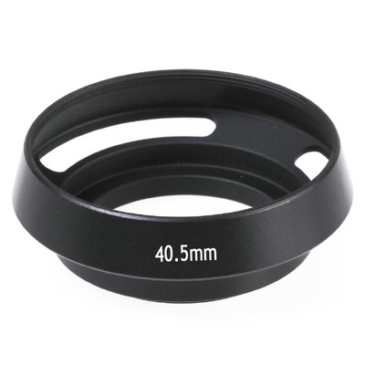 Black Metal 40.5mm Thread Curved Vented DSLR Camera Lens Hood for Leica ...
