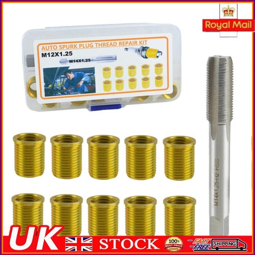 Spark Plug Thread Repair Kit M12x1.25 Inserts & M14x1.25 Tap Kit for ...