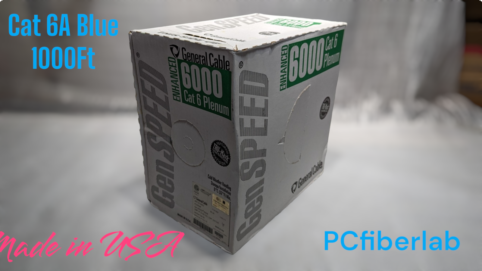 General Cable GenSPEED 6000E 23/4P Cat6 Network Cable CMP-LP Plenum ...