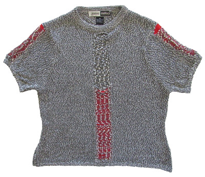 Jamie Sadock slinky textured stretch speckled knit top medium gray ...
