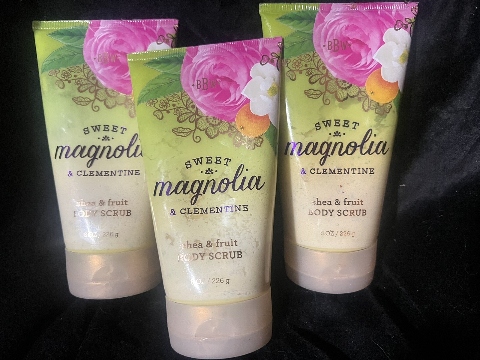 Bath & Body Works 3 X SWEET MAGNOLIA & CLEMENTINE 8 Oz. SHEA & FRUIT ...
