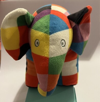Elmer The Patchwork Elephant Plush | eBay