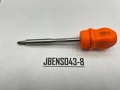 Snap-on Tools NEW ORANGE Stubby Hard Grip Long Gray Shaft Ratcheting ...