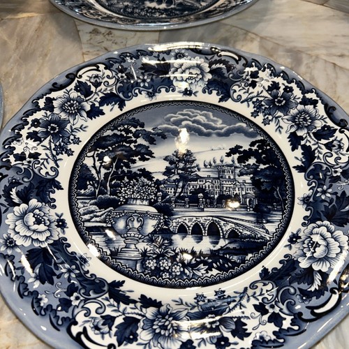 Legend British Heritage Earthenware Belmont Dark Blue Dinner Plates Set ...