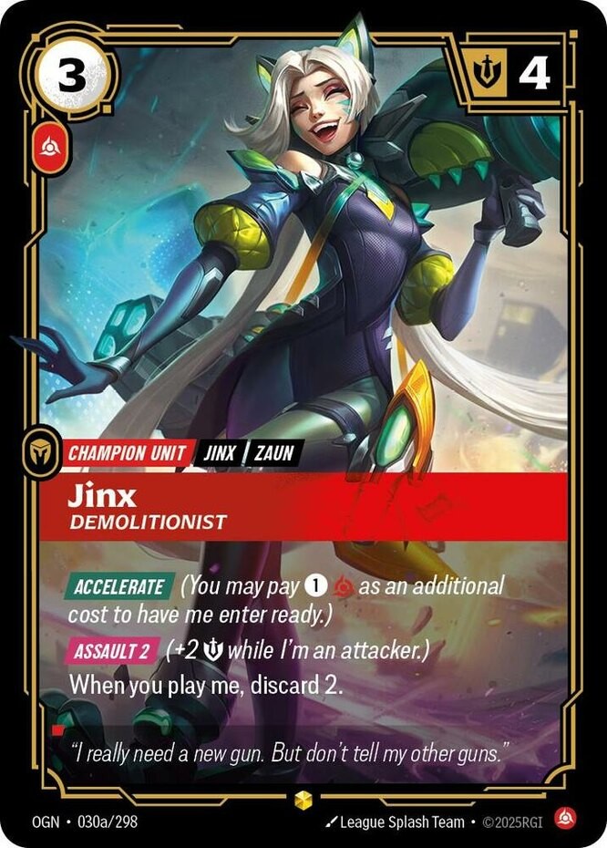1X-Jinx - Demolitionist (Alternate Art) - 030a/298 - Showcase - Foil ...