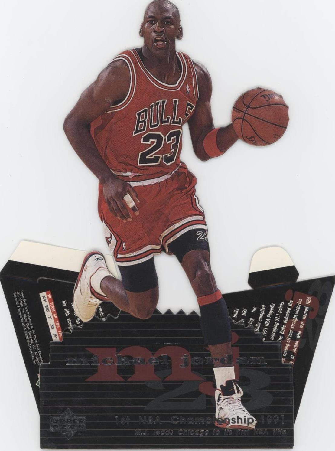 1997-98 Upper Deck Michael Jordan Stand-Ups - Michael Jordan 1st NBA ...