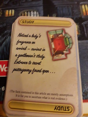 Cluedo Waddingtons 2000 room Spare card Study | eBay