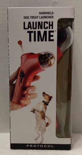 Protocol LAUNCH TIME Handheld Dog Treat Launcher Catapults Treats | eBay