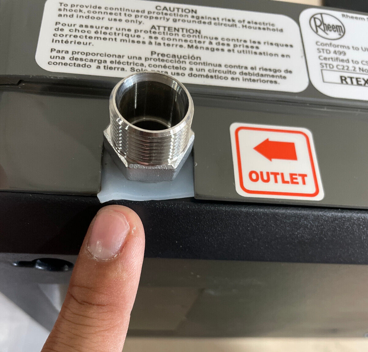 Rheem RTEX-08/RETEX-08 Tankless Electric Water Heater | eBay