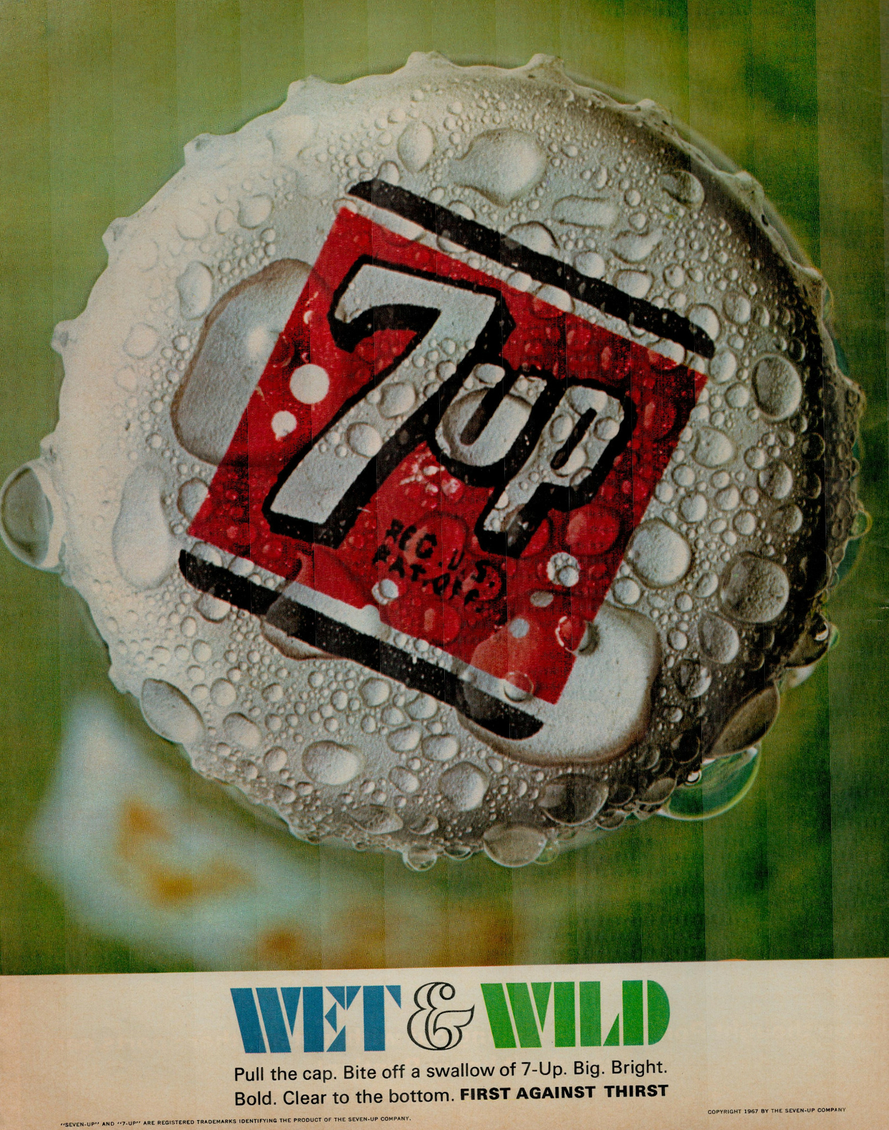 1967 7Up Crown Cap Bottle Cap Soda Vintage Print Ad 1542 | eBay