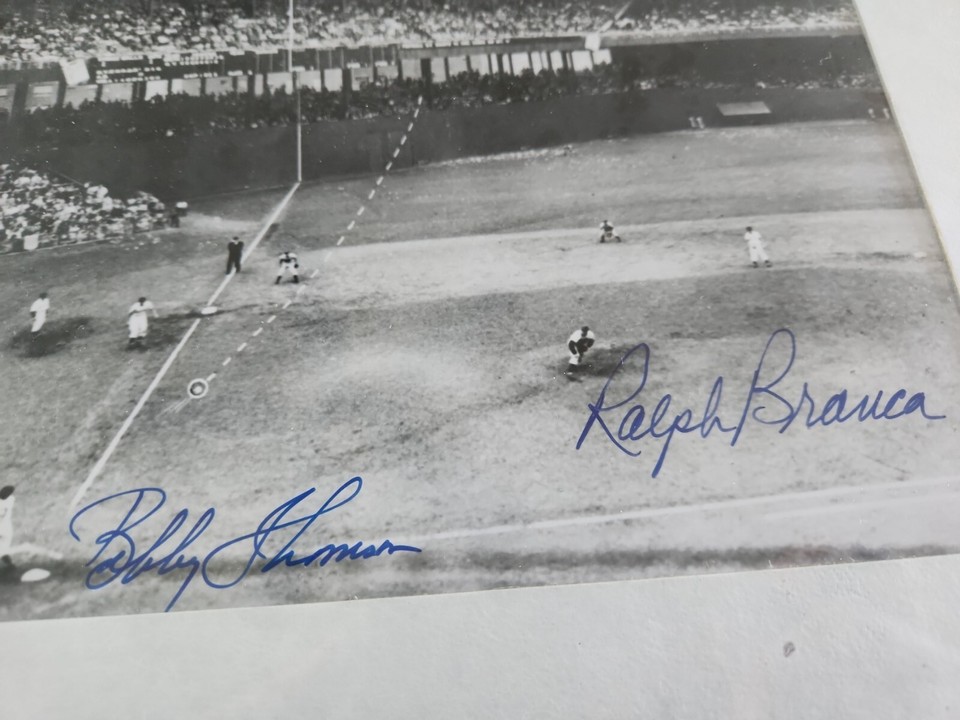 BOBBY THOMSON/RALPH BRANCA SIGNED 8x10 PHOTO AUTOGRAPH 1951 | eBay