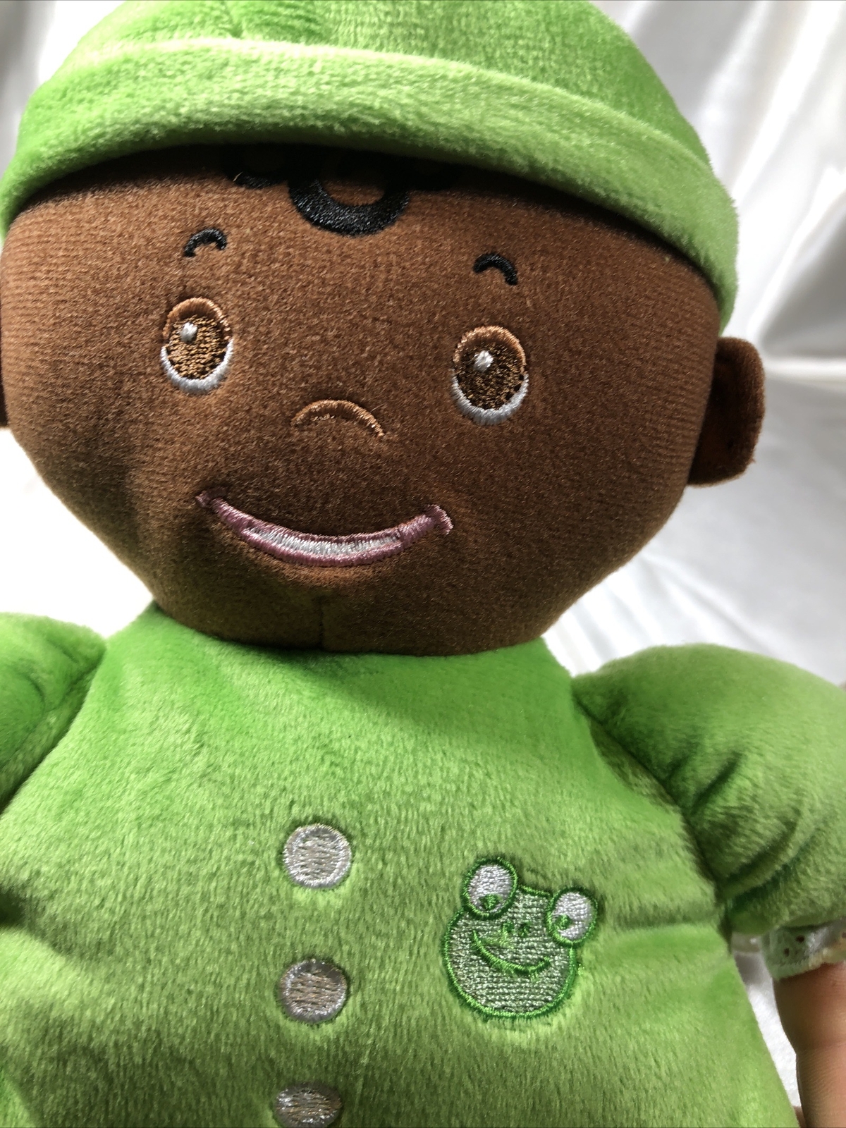 Lakeshore Cuddly Washable Doll African American Soft Washable Green ...