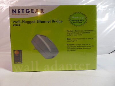 Netgear Powerline Network Bridge Wall Plugged Ethernet Extender XE102US ...