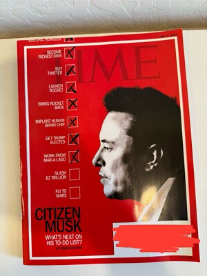 ELON MUSK Time Magazine December 9, 2024 "TRUMP'S CITIZEN MUSK" Fast ...