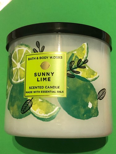 Bath & Body Works "SUNNY LIME" 3 Wick Scented Luminary Candle 14.5 oz ...
