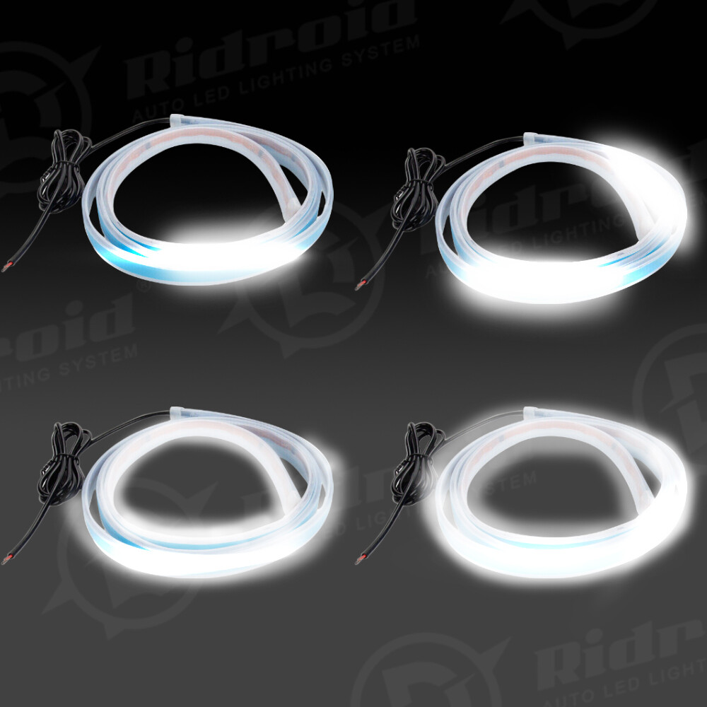 150/180cm Start Scan Dynamic Car LED DRL Hood Light Strip Daytime ...
