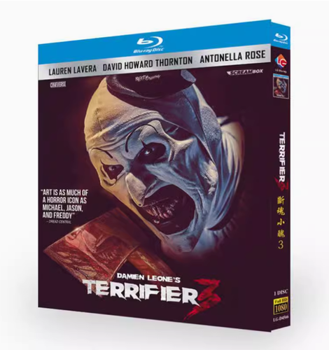 Terrifier 3 (2024) Movie Blu-Ray DVD BD 1 Disc All Region Box Set | eBay
