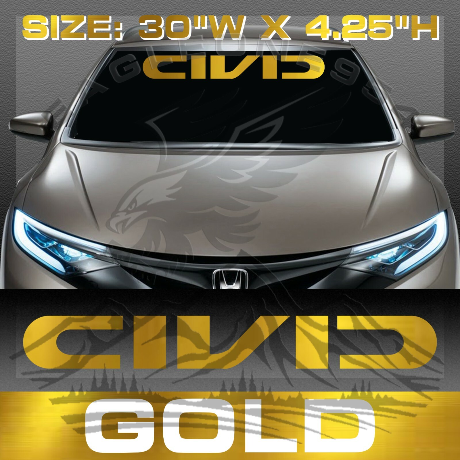 JDM Windshield Vinyl Decal Racing Sticker WHITE COLOR #2111 | eBay