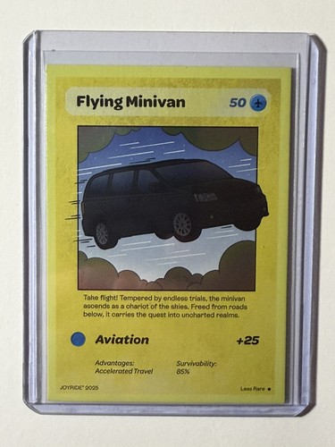 Joyride Wheel Of Doom Flying Minivan Collectable Card | eBay