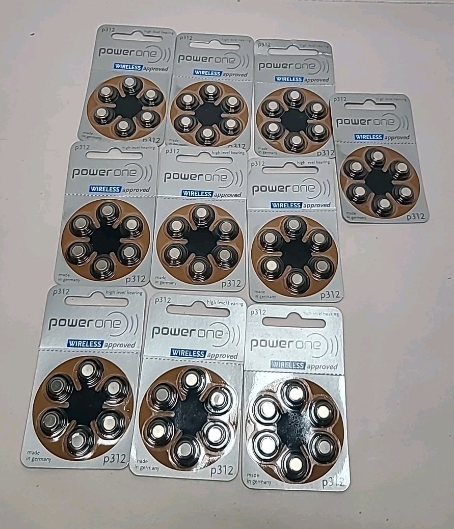 10 Packs Power One P312 Hearing Aid Batteries 1.45V Wireless Approved ...