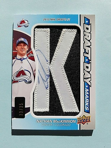 2013-14 Nathan MacKinnon SP Game Used Draft Day Marks Rookie Auto RC 33 ...