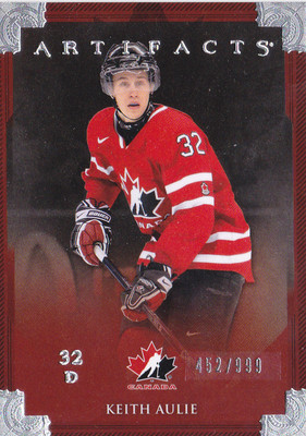 12-13 Artifacts Keith Aulie /999 Team Canada 2012 | eBay