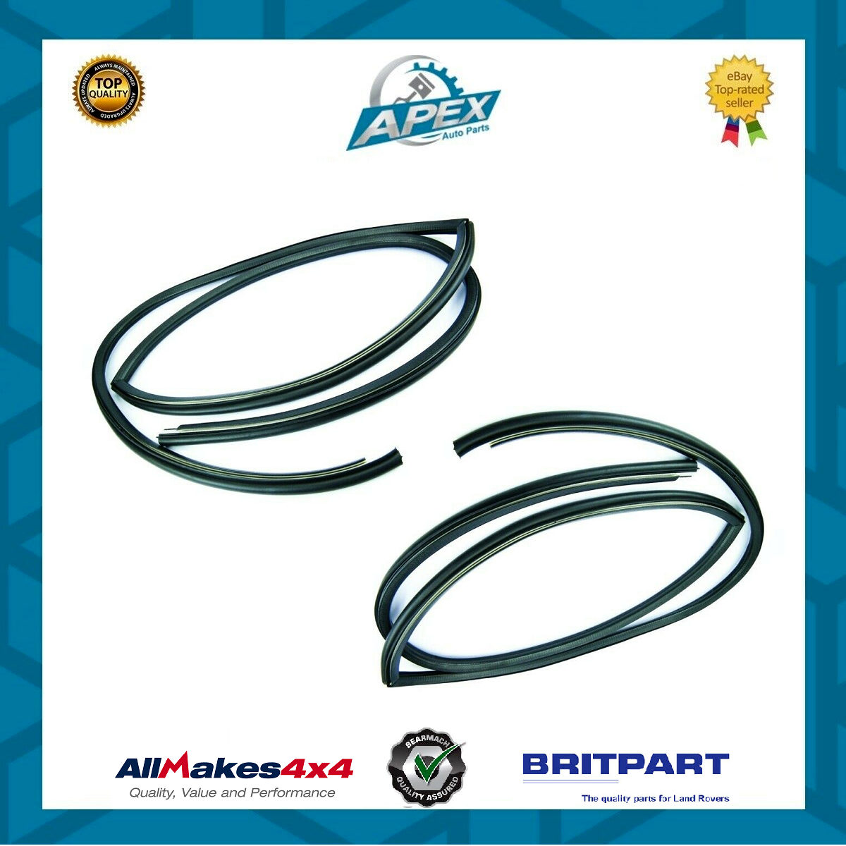 FRONT DOOR WEATHER SEAL SET - LAND ROVER DEFENDER & SERIES - LR077686 ...