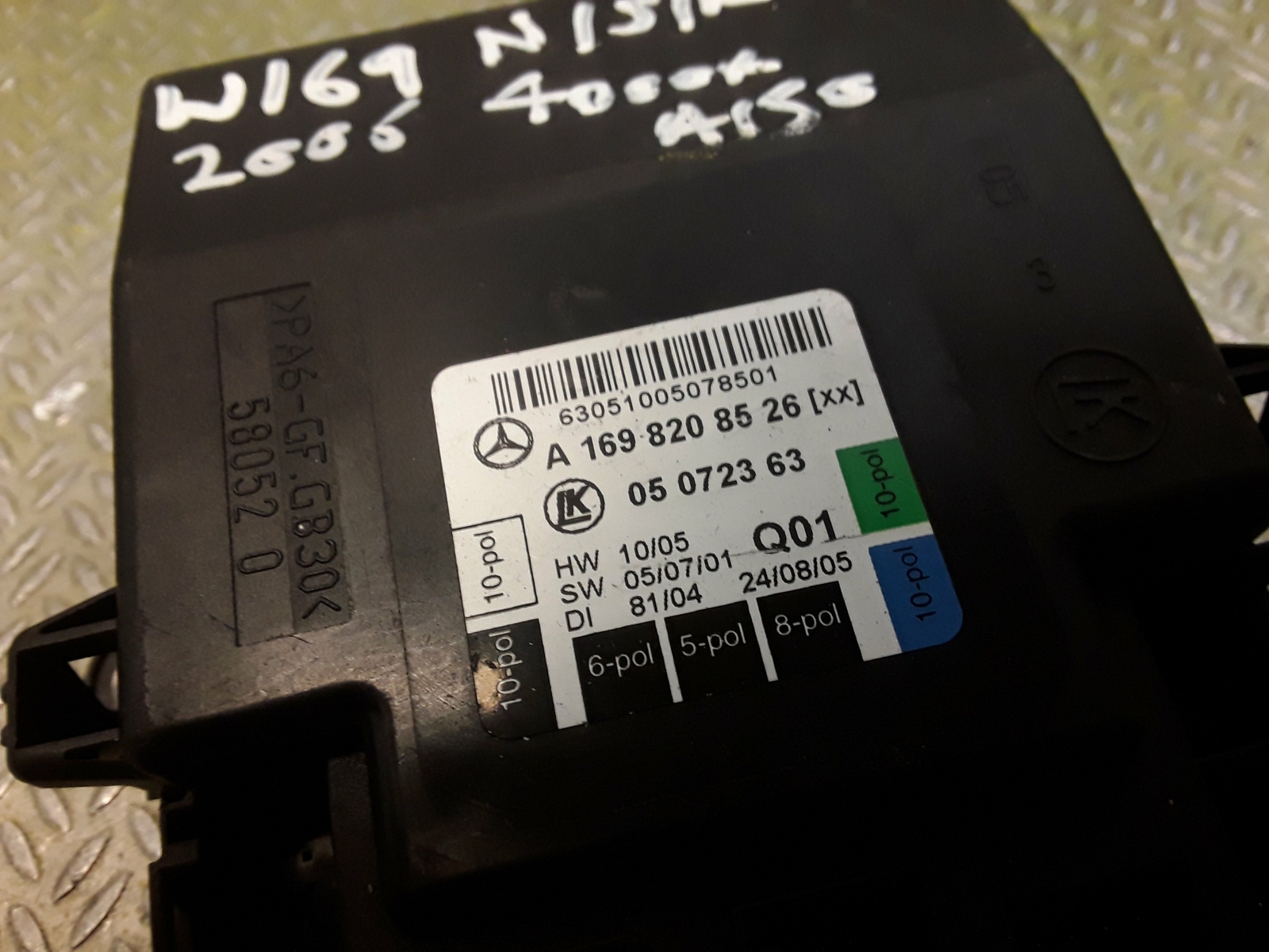 MERCEDES DOOR CONTROL MODULE REAR LEFT A B CLASS W169 W245 GENUINE ...