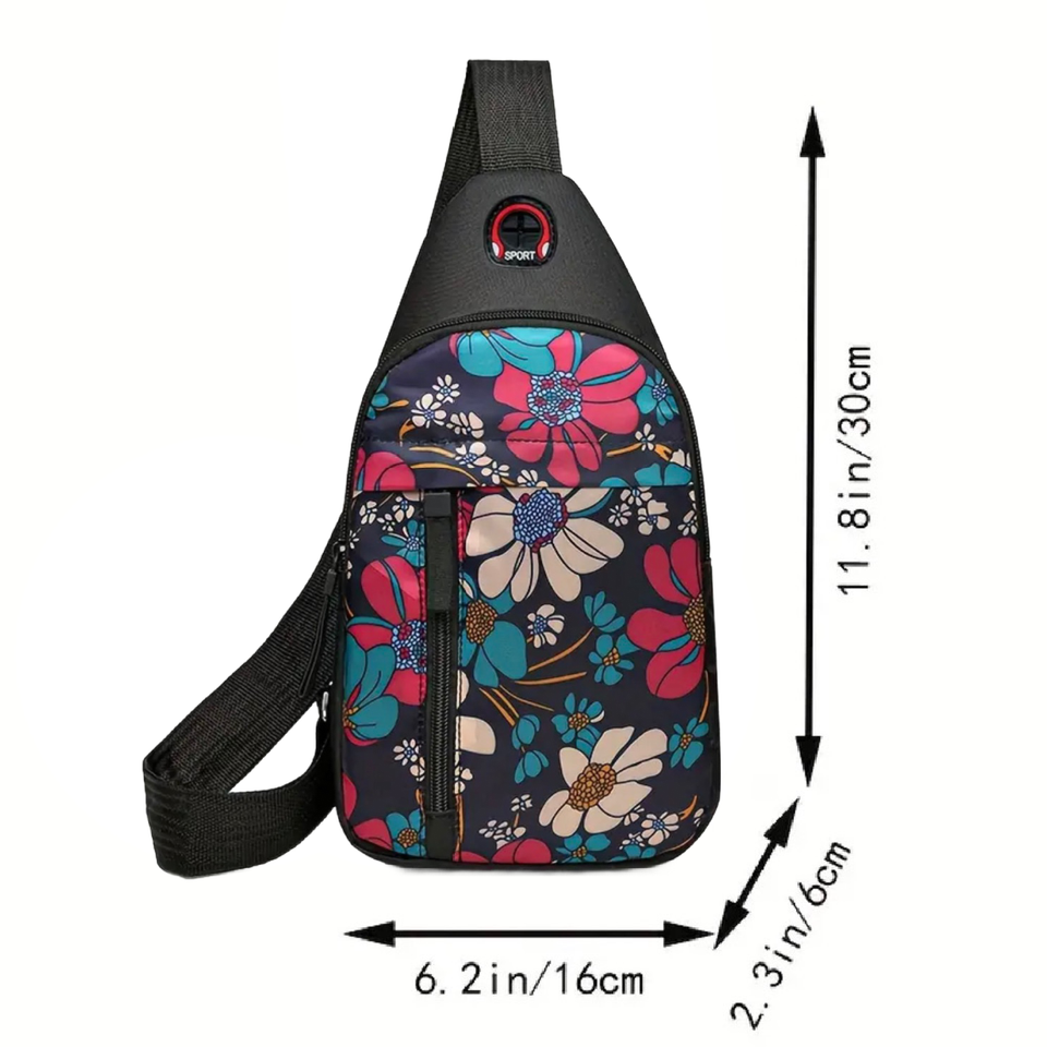 Mini Backpack Crossbody Chest Bag Nylon Sport Travel Casual Diagonal ...