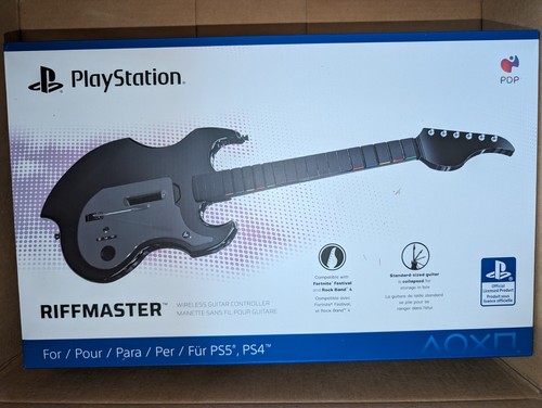 PDP Riffmaster Wireless Black Guitar Controller PlayStation 5 PS5/PS4 ...
