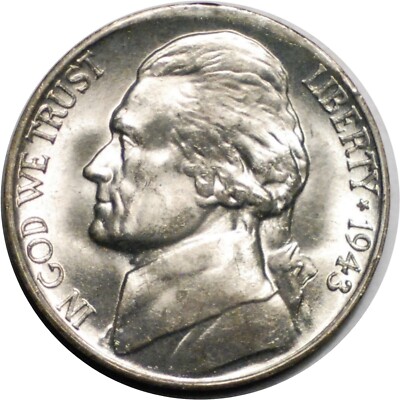 1943-S Jefferson Nickel - Type 2 Silver - Choice BU #348 | eBay