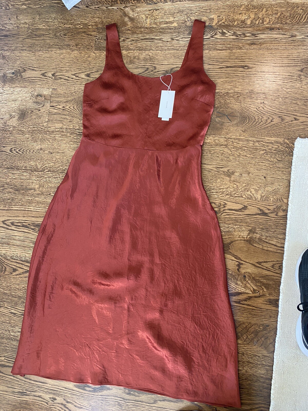 VINCE Slip Dress! Rust Color Side Zip! LA | eBay