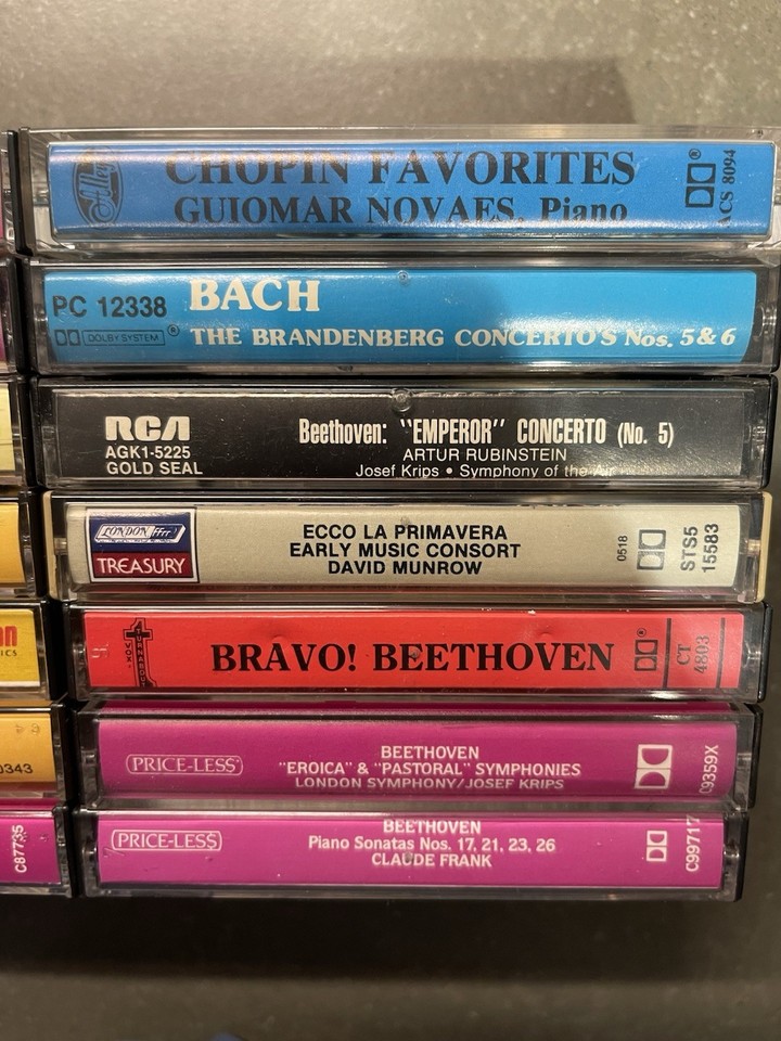 Vintage Lot of Classical/ Opera/ musical Music Cassette Tapes Bach | eBay