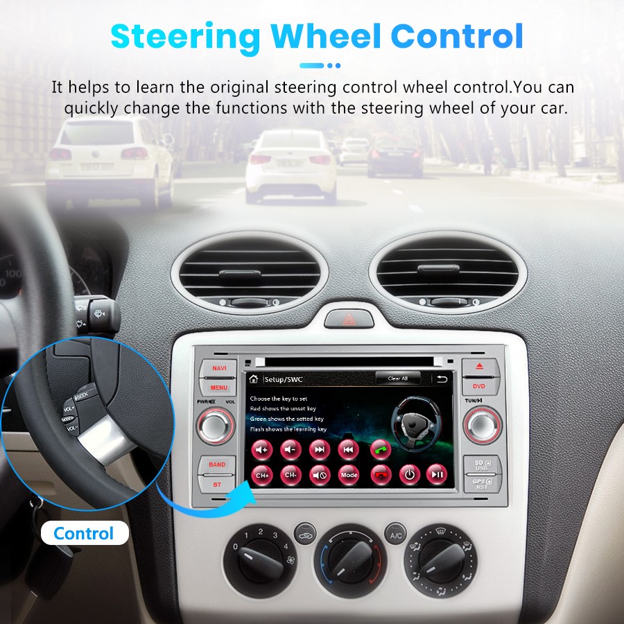 Car DVD Stereo DAB+ Radio BT GPS Sat Nav Fit Ford Transit Mk7 FOCUS ...