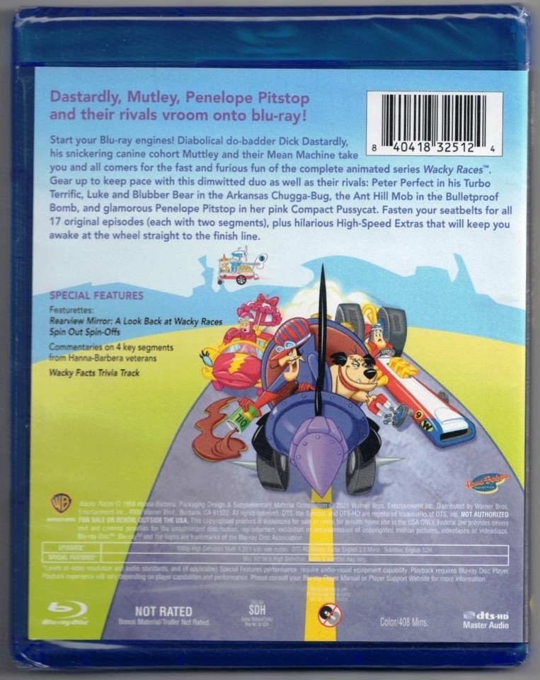 NEW! SEALED! Wacky Races: The Complete Series [2025] Blu-ray WARNER ...