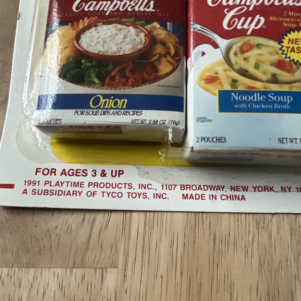1991 Campbells PlayFood Soup Boxes Onion Noodle & Chicken Noodle #72847 ...