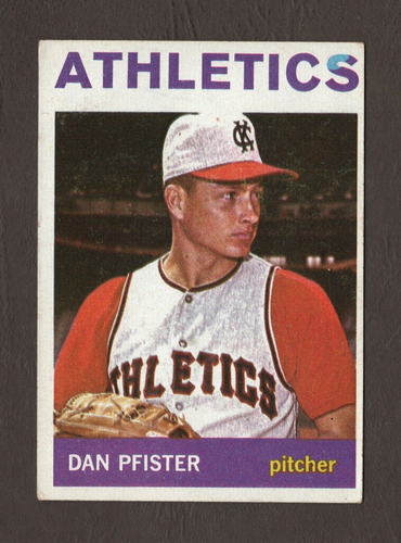 1964 Topps Baseball Card #302 Dan Pfister – Kansas City Athletics | eBay