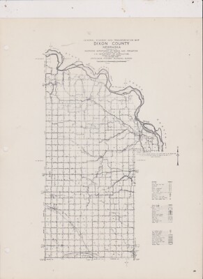 1937 DIXON COUNTY NEBRASKA MAP | eBay